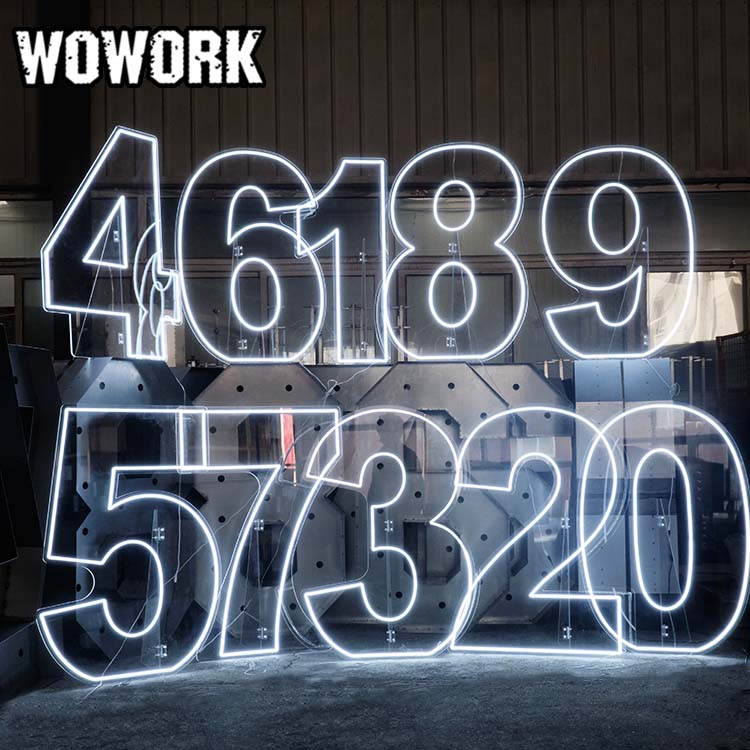 RGB neon numbers for birthday party event decoration - ohoworknew