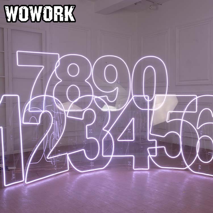 RGB neon numbers for birthday party event decoration - ohoworknew