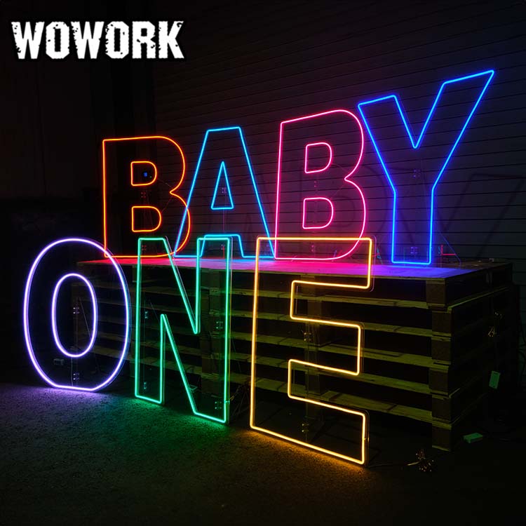 RGB neon numbers for birthday party event decoration - ohoworknew