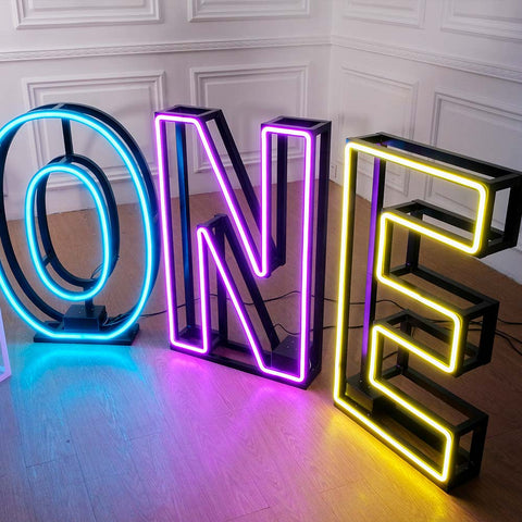 RGB neon letters sign - ohoworknew